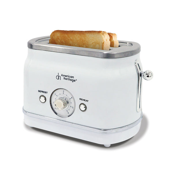American Heritage 2-Slice Bread Toaster Electronic Toast Control Retro ...